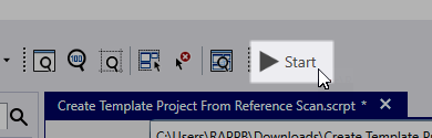 Visual Script Example: Create Template Project From Reference Scan